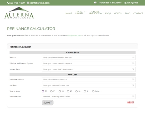 Announcing our Refinance Calculator | Alterna Mortgage