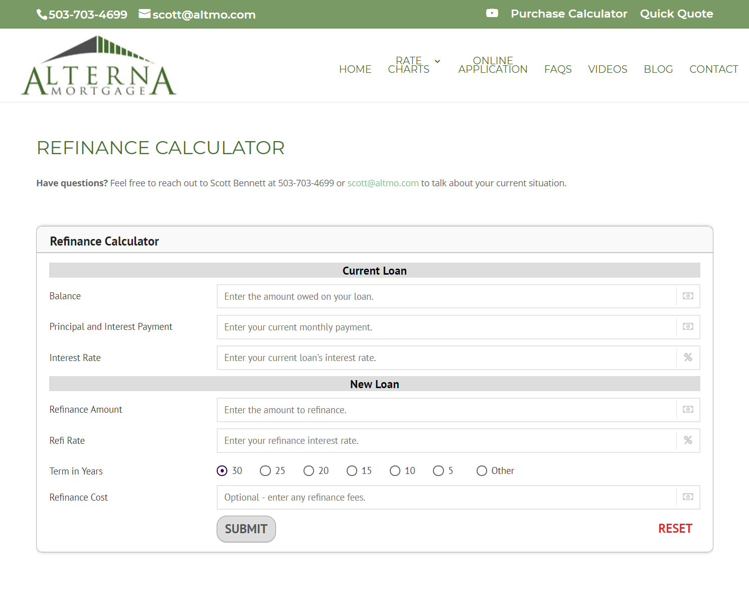 Announcing our Refinance Calculator | Alterna Mortgage